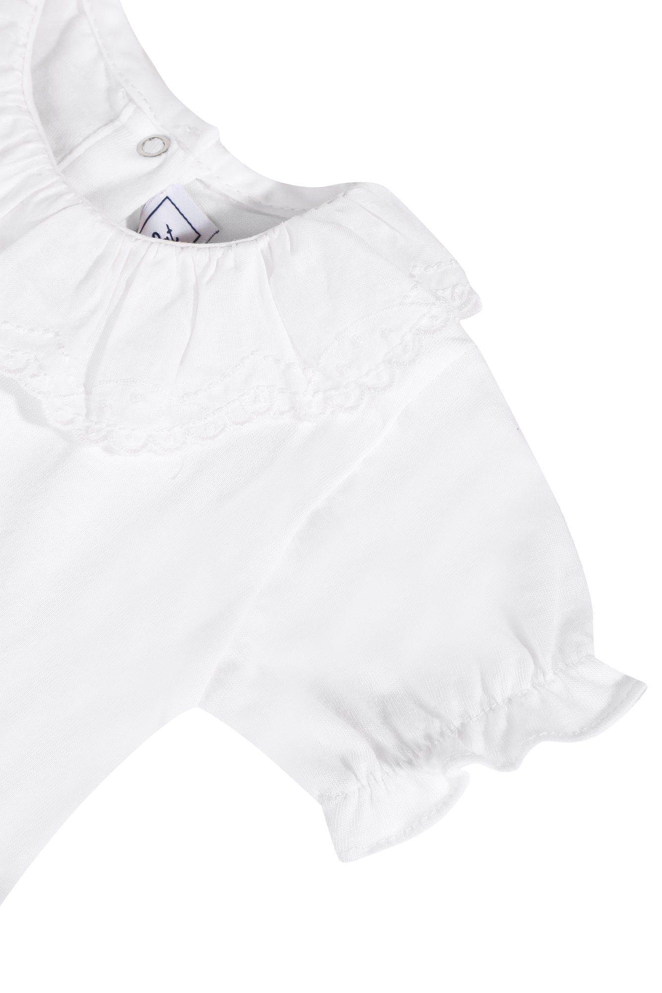 Body - Blanco Cuello con volantes Niña
