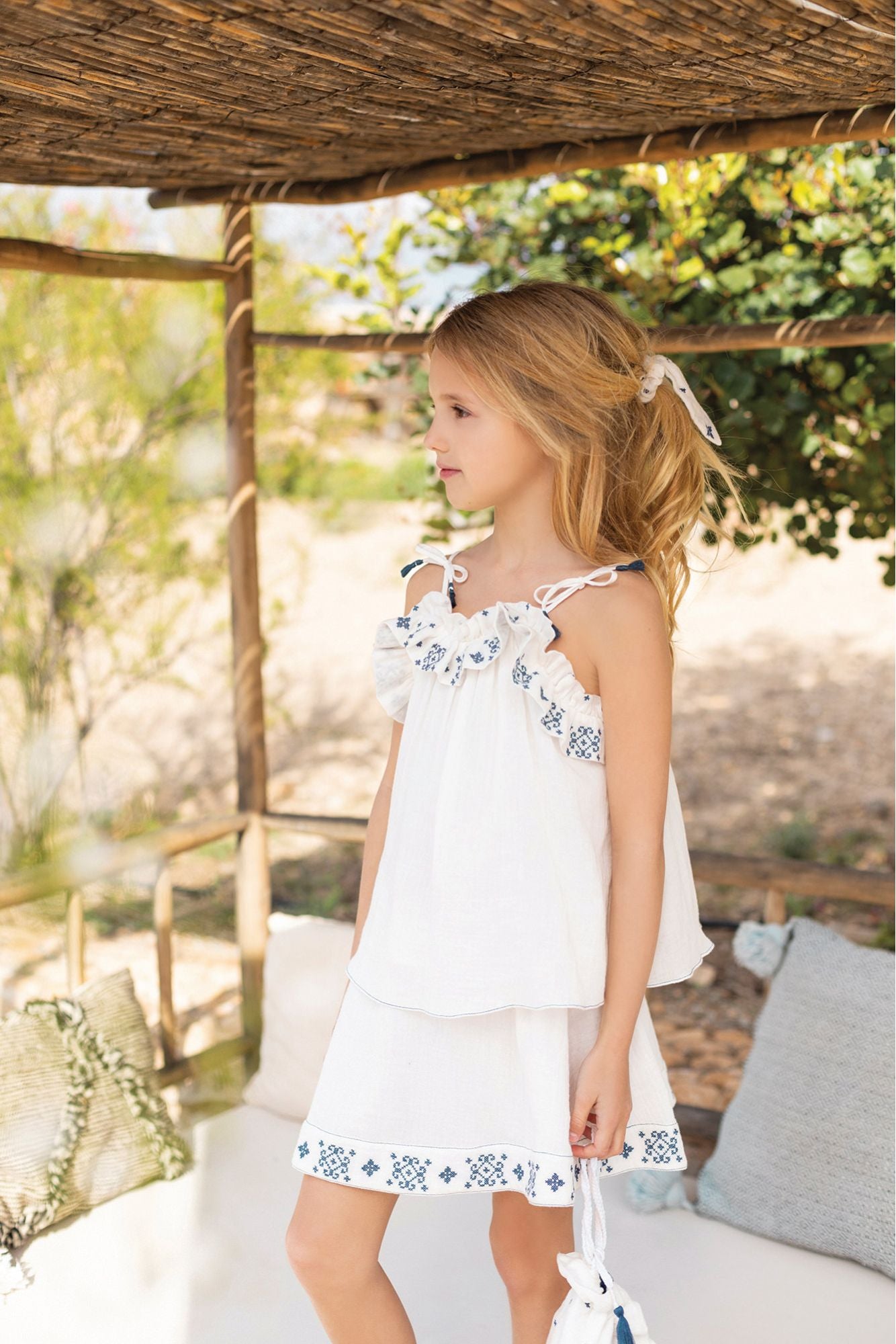 White Beach Dresses For Little Girls